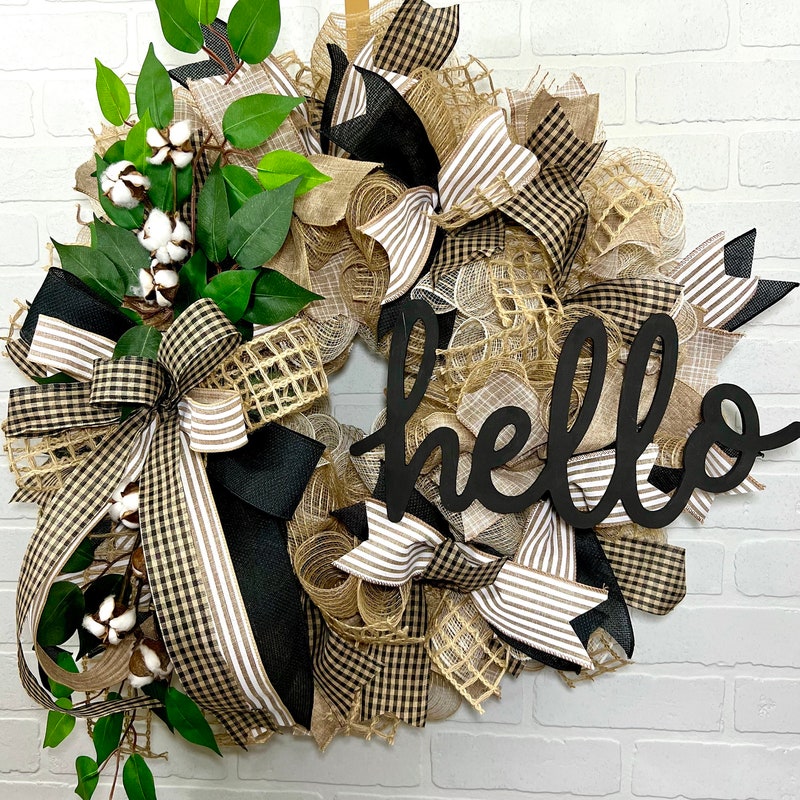 Hello Wreath - Etsy