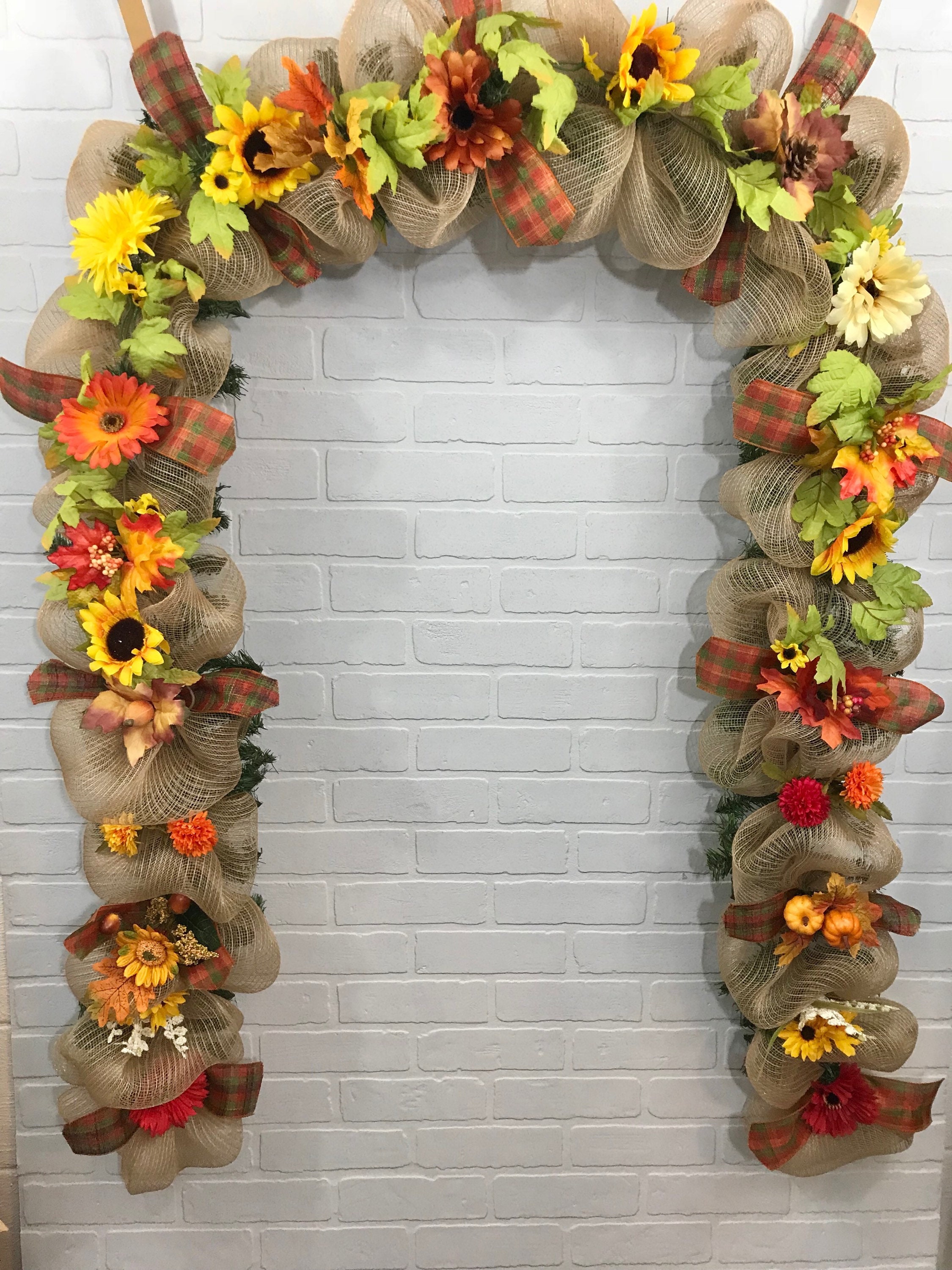 9ft Fall Garland Summer garland fall mantle fall mantle | Etsy