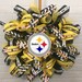 Steeler Wreath Steeler Deco Mesh Wreath Steeler Ribbon - Etsy