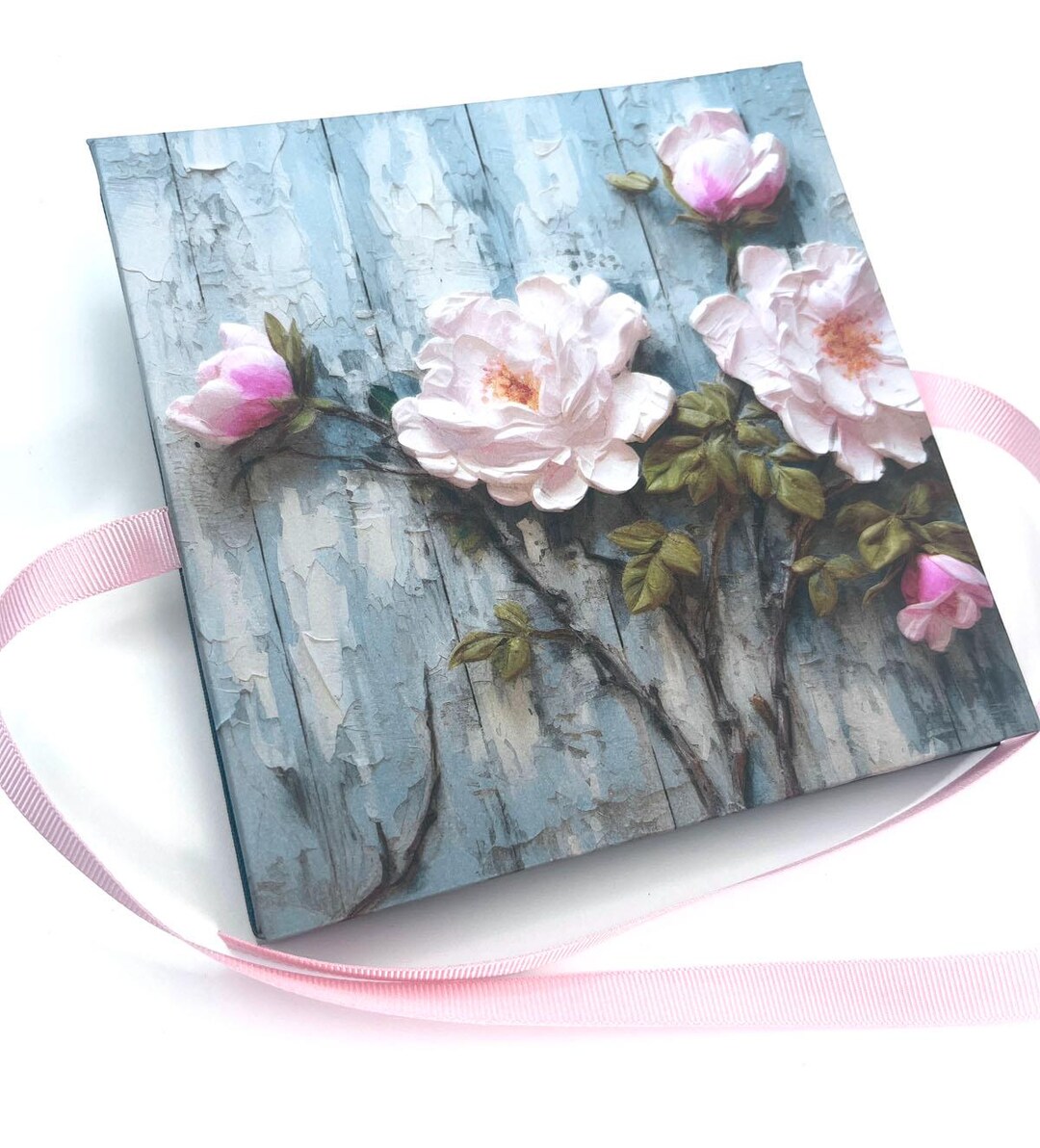 Painted Flowers 3 - Beautiful Handmade Concertina Accordion Photo Book ...