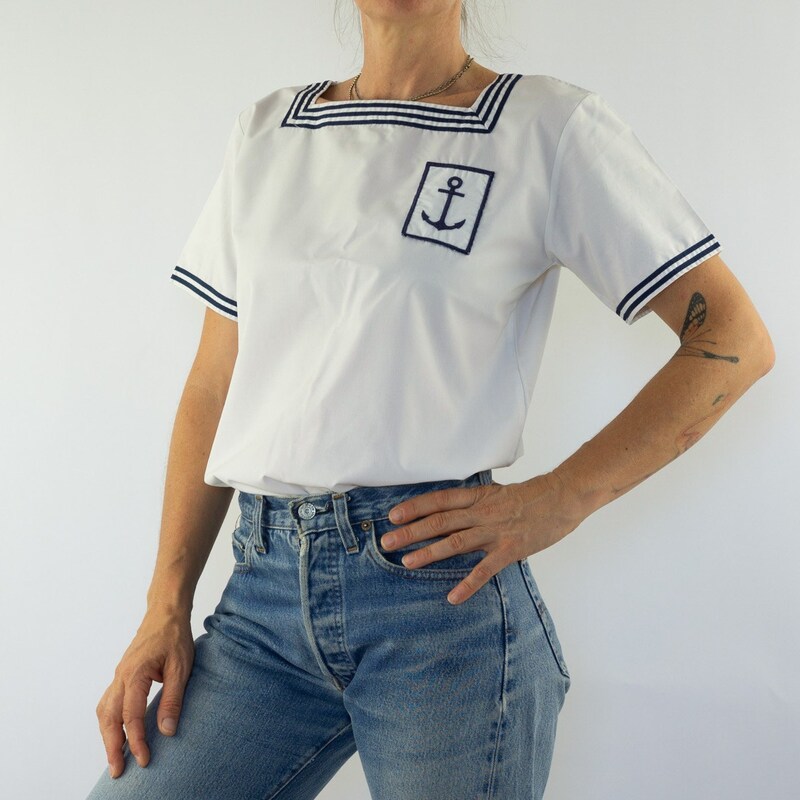 Sailor Collar Tops - Etsy