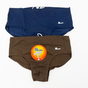 Solar | Vintage Swim Brief | 1970s | Men's Swimwear | Brown or Dark ...