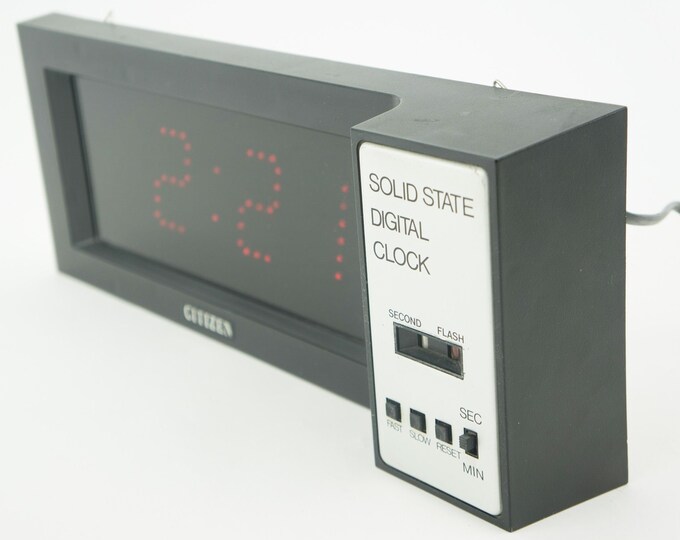 Citizen | Vintage Digital Clock | 1980s | Wall Clock | Lcd | Time ...