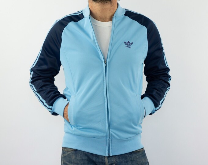 Adidas | Vintage Track Jacket | 1970s | Blue Tracksuit Jacket | Ventex ...