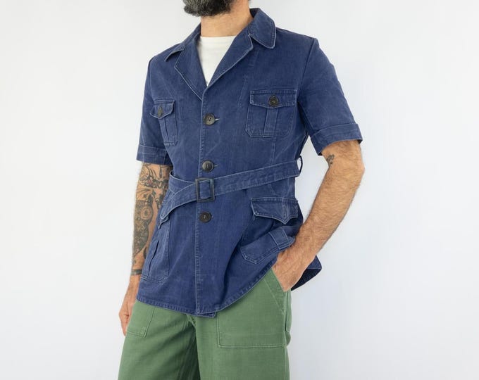 Vintage Safari Jacket | 1950s | Uniform | Air Force | Sanfor Indigo ...