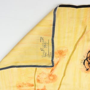 Maggy Rouff Paris Vintage Silk Scarf 1970s Square Scarf With Floral ...