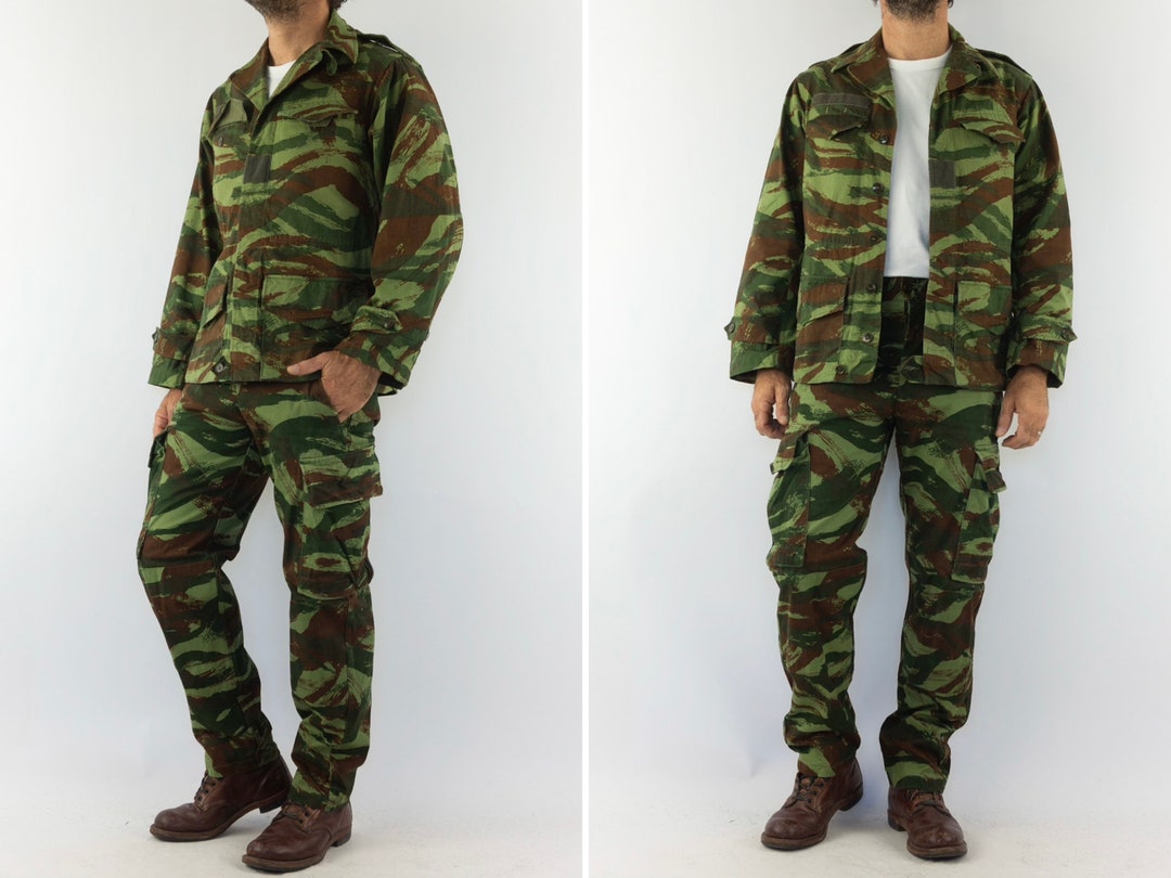 Vintage M47 Camo Lizard Set 1970s French Army Combat Uniform Military ...