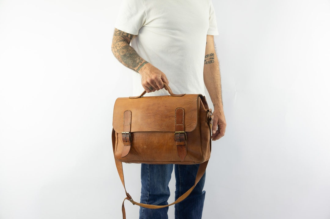 Vintage Shoulder Bag | 1970s | School Bag | Briefcase | Cross Body Bag ...