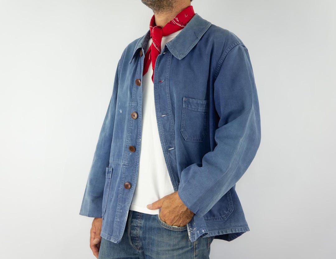 Le Laboureur Vintage Moleskin Work Jacket 1960s Workwear Chore Bleu De ...