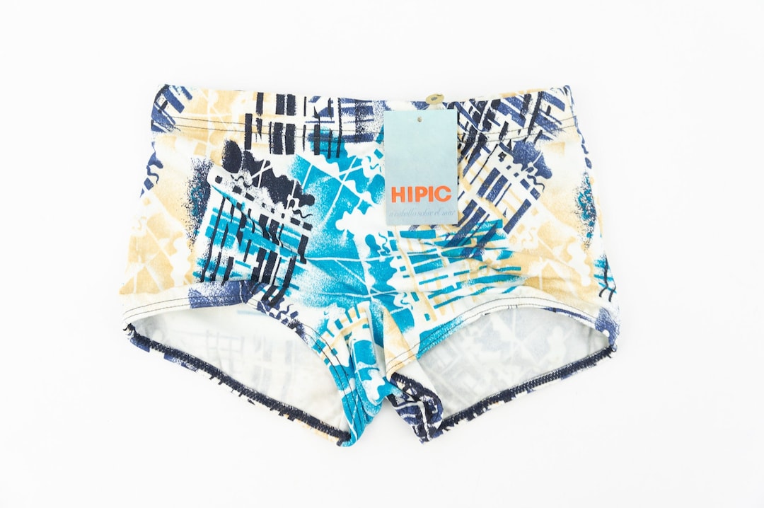 Hipic | Vintage Men's Swimwear | 1970s | Swim Brief With Abstract ...