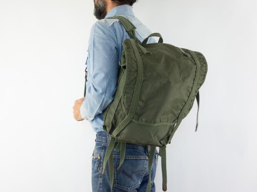 Vintage French Army Backpack 1980s | Small Military Rucksack Model F1 ...