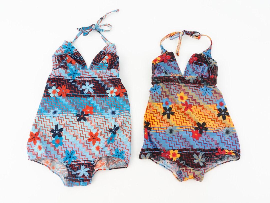 Vintage Floral Swimsuit 1980s | One Piece Bathing Suit | Retro Swimwear ...