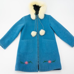 Yukon Parka | Vintage Inuit Coat | 1970s | Blue Wool/floral Embroidery ...