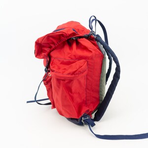 Vintage Backpack 1980s Hiking Bag Red/blue Nylon Rucksack Mountain Bag ...