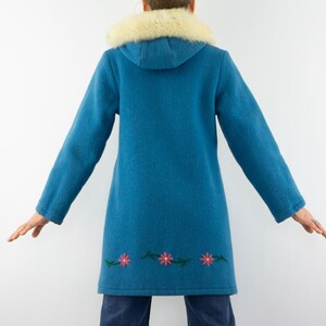 Yukon Parka | Vintage Inuit Coat | 1970s | Blue Wool/floral Embroidery ...