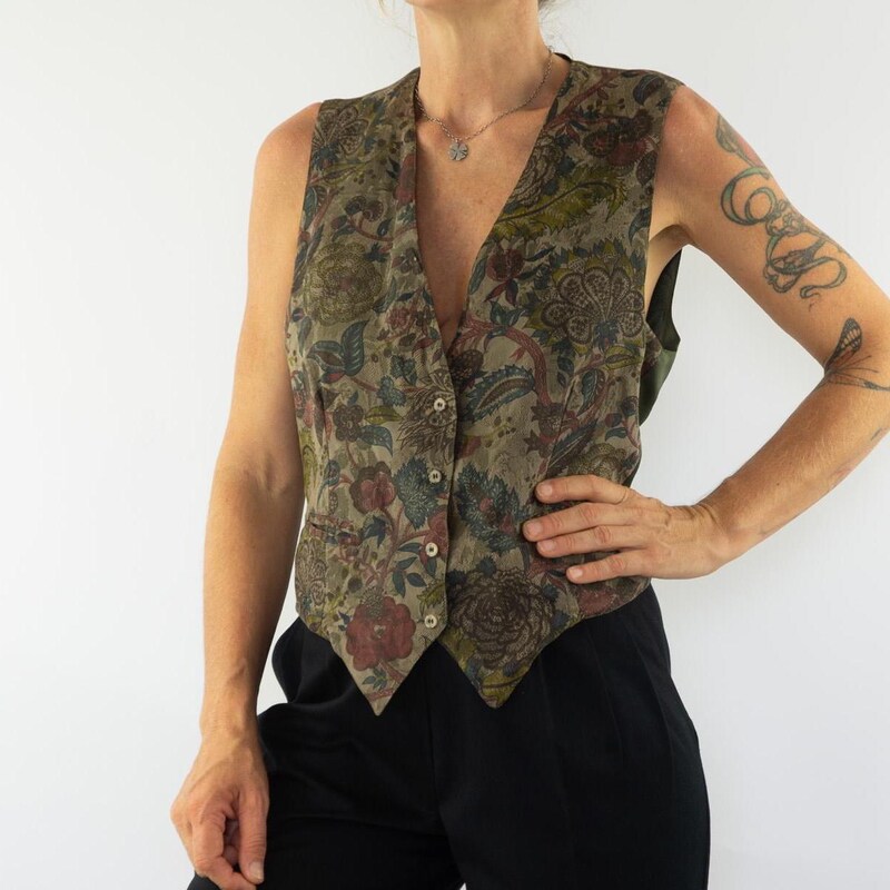 Floral Vest - Etsy