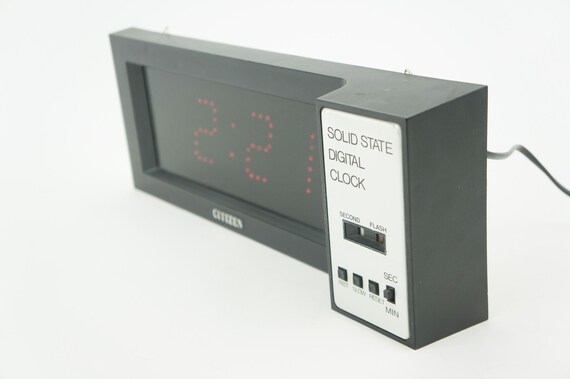 Citizen Vintage Digital Clock 1980s Wall Clock Lcd - Etsy