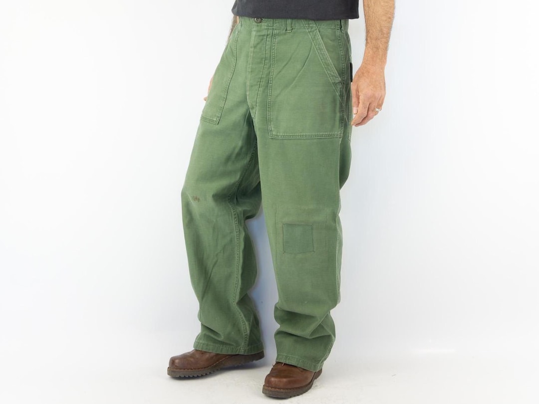 Vintage US Army OG-107 Pants 1970s | Fatigue Trousers Type 1 Class 1 ...