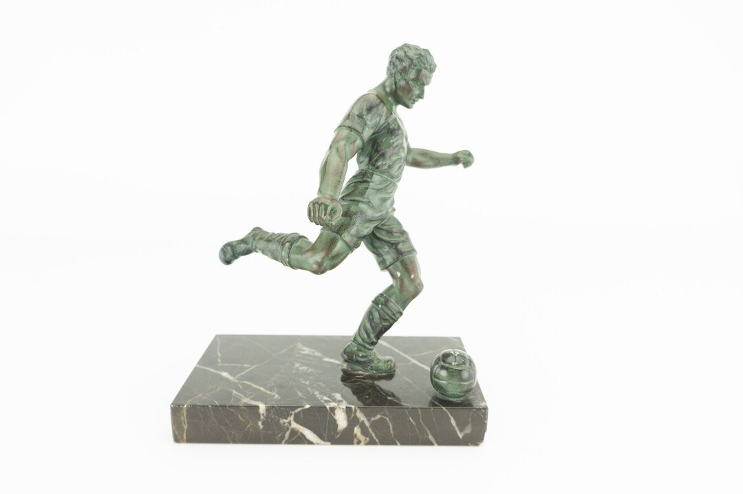 Football Player | Vintage Statue | 1950s | Trophy | Soccer Player ...