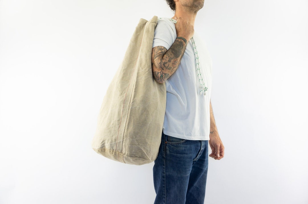 Vintage Navy Duffel Bag | 1960s | French Army | Seabag | Military Bag ...