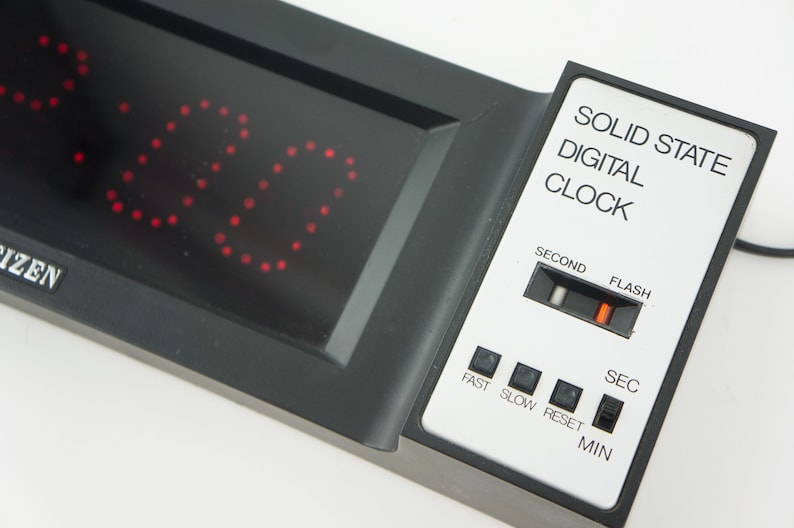 Citizen Vintage Digital Clock 1980s Wall Clock Lcd - Etsy