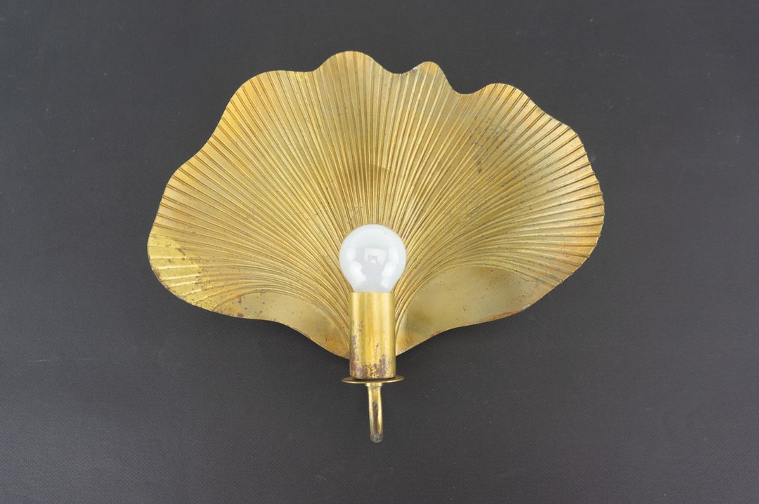 Vintage Lotus Wall Light 1980s Lotus Leaf Light Mid Century Design ...