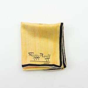 Maggy Rouff Paris Vintage Silk Scarf 1970s Square Scarf With Floral ...