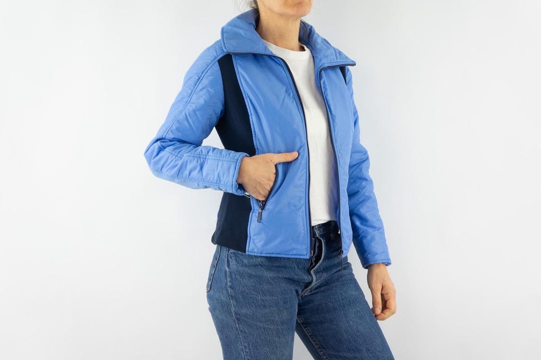 HCC | Vintage Ski Jacket | 1980s | Blue Puffer Jacket | Retro Winter ...