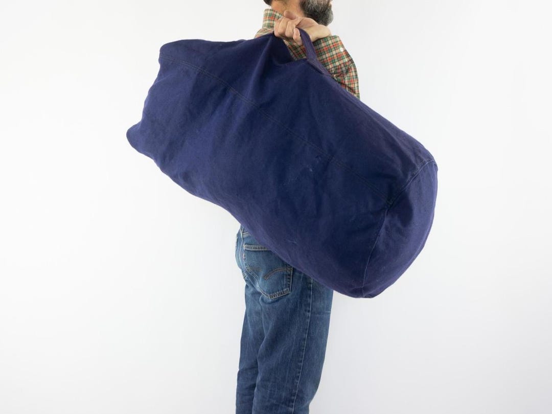 Vintage Military Duffle Bag 1970s | French Air Force Mod 45 | Blue ...