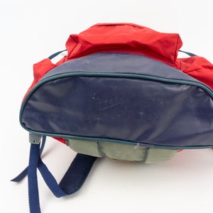 Vintage Backpack 1980s Hiking Bag Red/blue Nylon Rucksack Mountain Bag ...