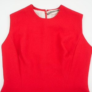 Vintage A-line Dress 1960s Red Mod Dress Trapeze Dress With Buttons ...