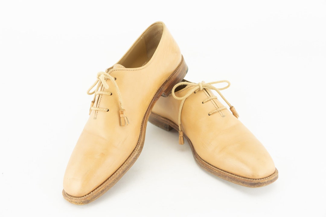 Stefanobi | Vintage 2000s Tan Leather Derby Shoes | Classic Oxford ...