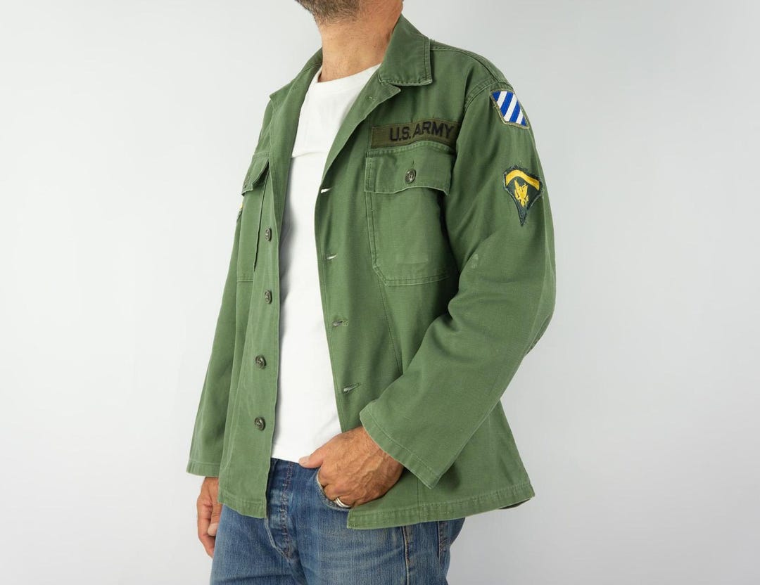Vintage OG 107 Fatigue Shirt U.S Army | 1950s | Military Shirt ...