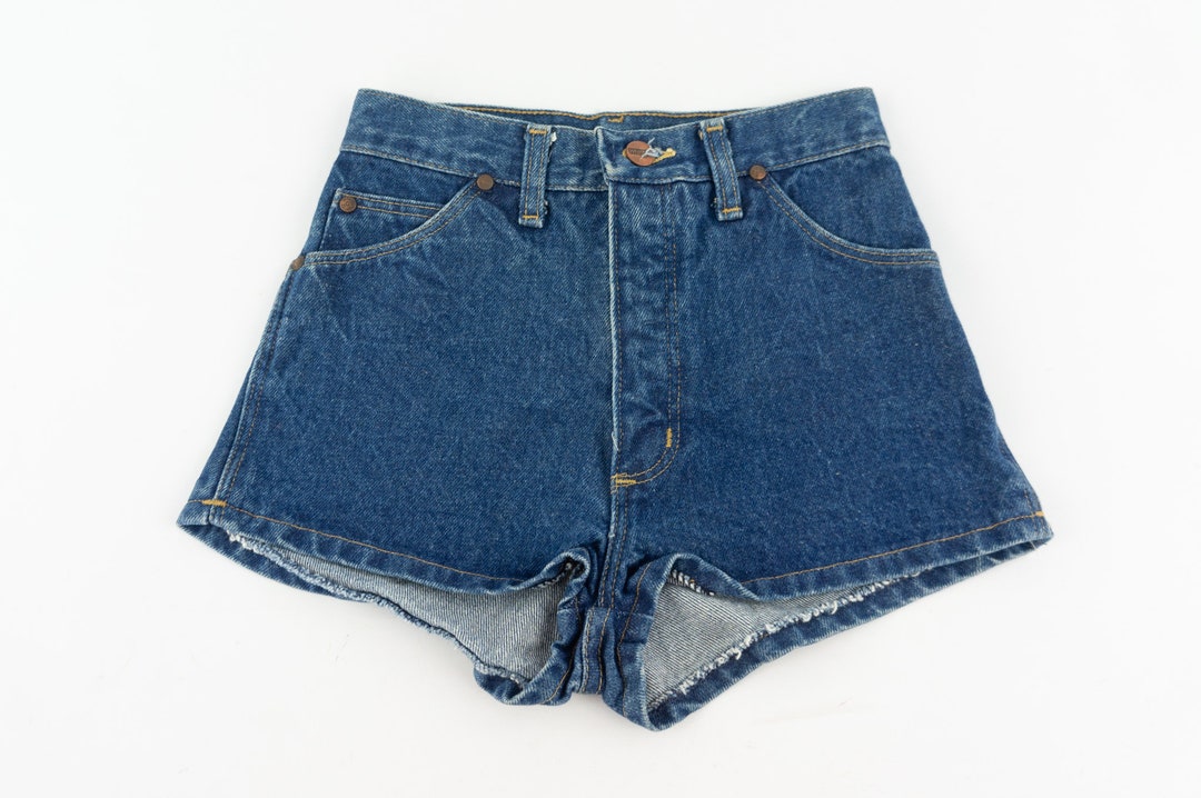 Wrangler Vintage Denim Shorts 1980s| Blue Jean Hot Pants | Blue Bell ...