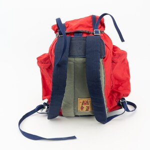 Vintage Backpack 1980s Hiking Bag Red/blue Nylon Rucksack Mountain Bag ...