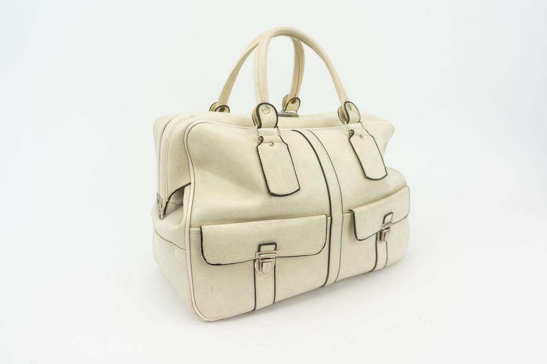 Vintage PVC Travel Bag | 1960s | Retro Vinyl Bag | Mod | Small ...