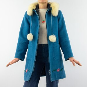 Yukon Parka | Vintage Inuit Coat | 1970s | Blue Wool/floral Embroidery ...