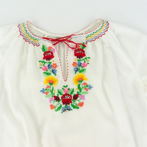 Hungarian Matyó Vintage Folklore Blouse 1970s Shirt With Floral ...