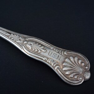 Vintage USN Dinner Fork | 1940s | WW2 | USN Officer's Flatware | Silver ...