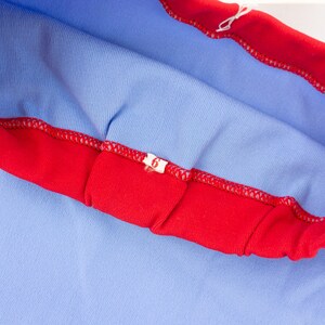 Vintage Women/girls Swimwear 1980s | Light Blue/red High Waist Swim ...