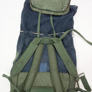 Vintage Military Backpack 1980s French Army Rucksack Canvas/leatherette ...