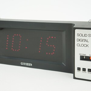 Citizen Vintage Digital Clock 1980s Wall Clock Lcd - Etsy