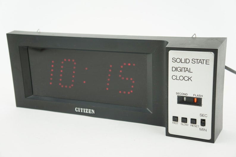 Citizen Vintage Digital Clock 1980s Wall Clock Lcd - Etsy