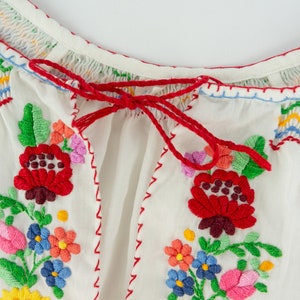Hungarian Matyó Vintage Folklore Blouse 1970s Shirt With Floral ...