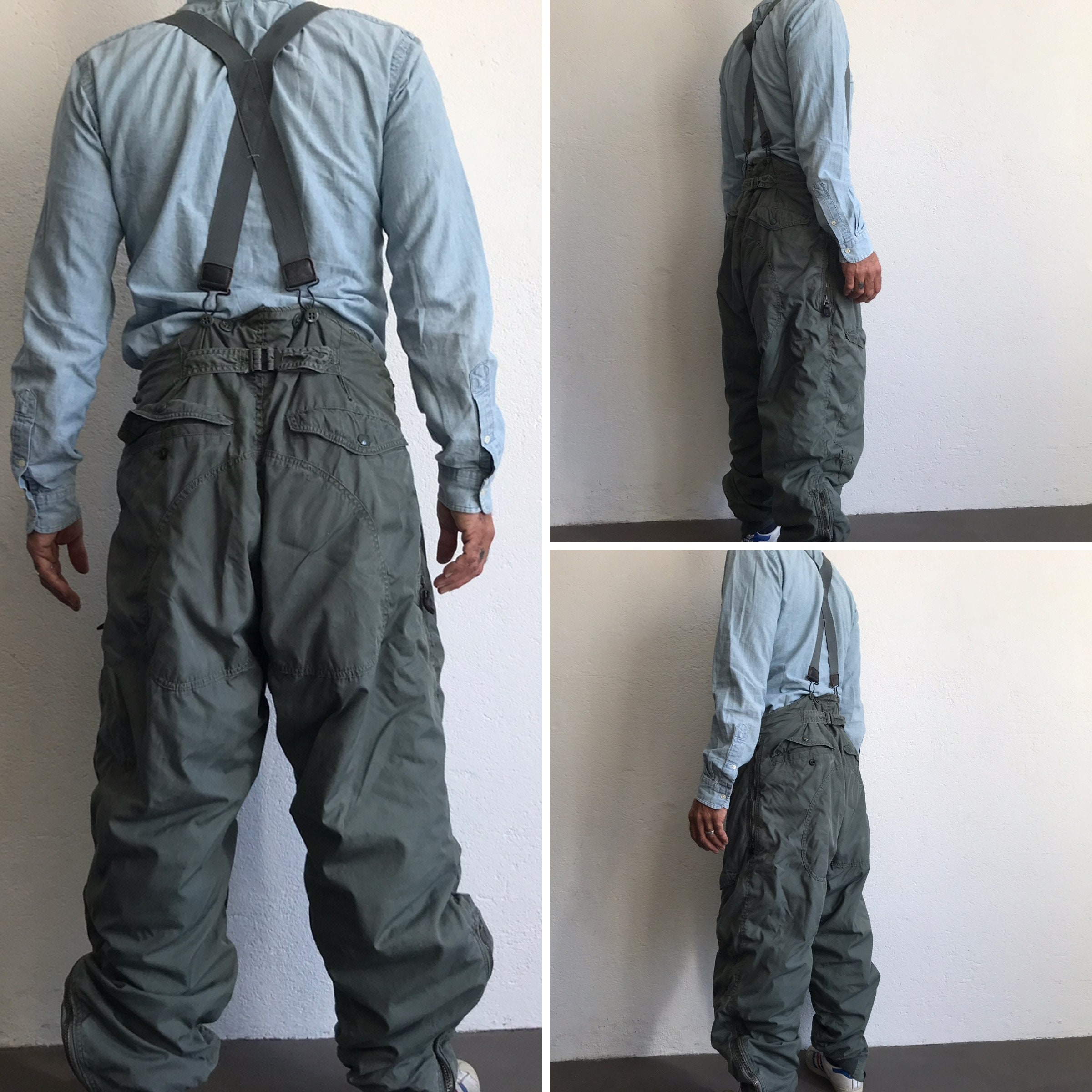 Collectibles USAF F1B Pants Water repellent Military 1970s Suspenders ...