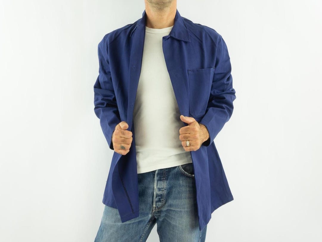Gevaco Vintage Work Jacket 1970s | Indigo Blue Sanforized Cotton ...