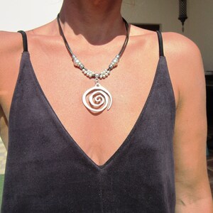 Long Silver Statement Necklace for Women, Classic Simple Jewelry ...