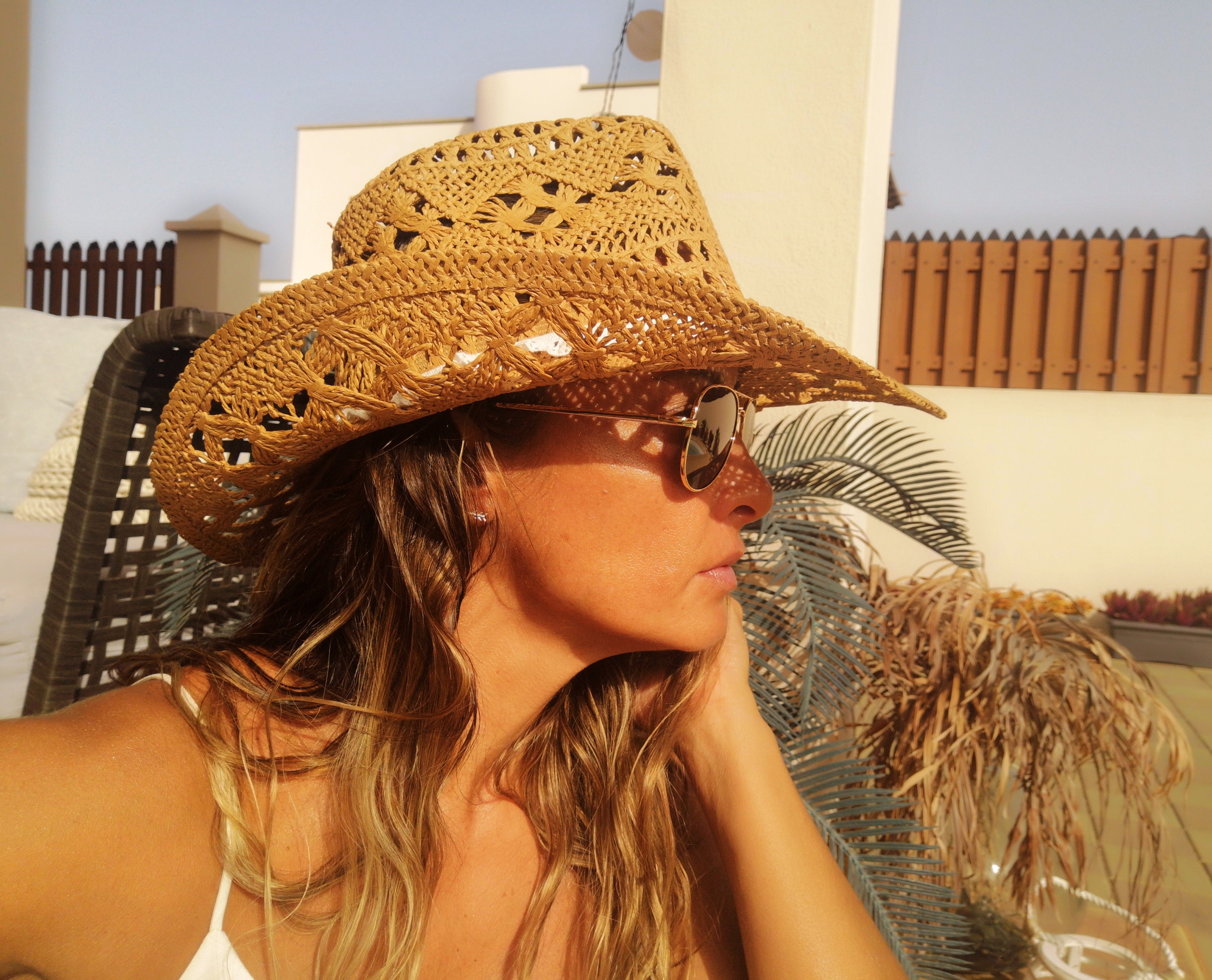 Boho cowboy hats for women bohemian cowgirl straw hat | Etsy