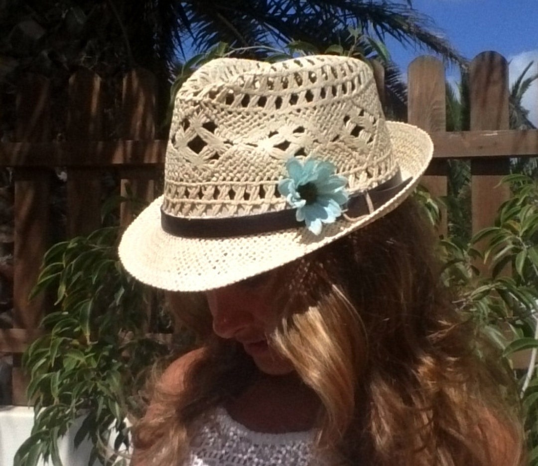 Fedora Bucket Straw Custom Hat, Best Selling Items, Crochet Hat Bride ...