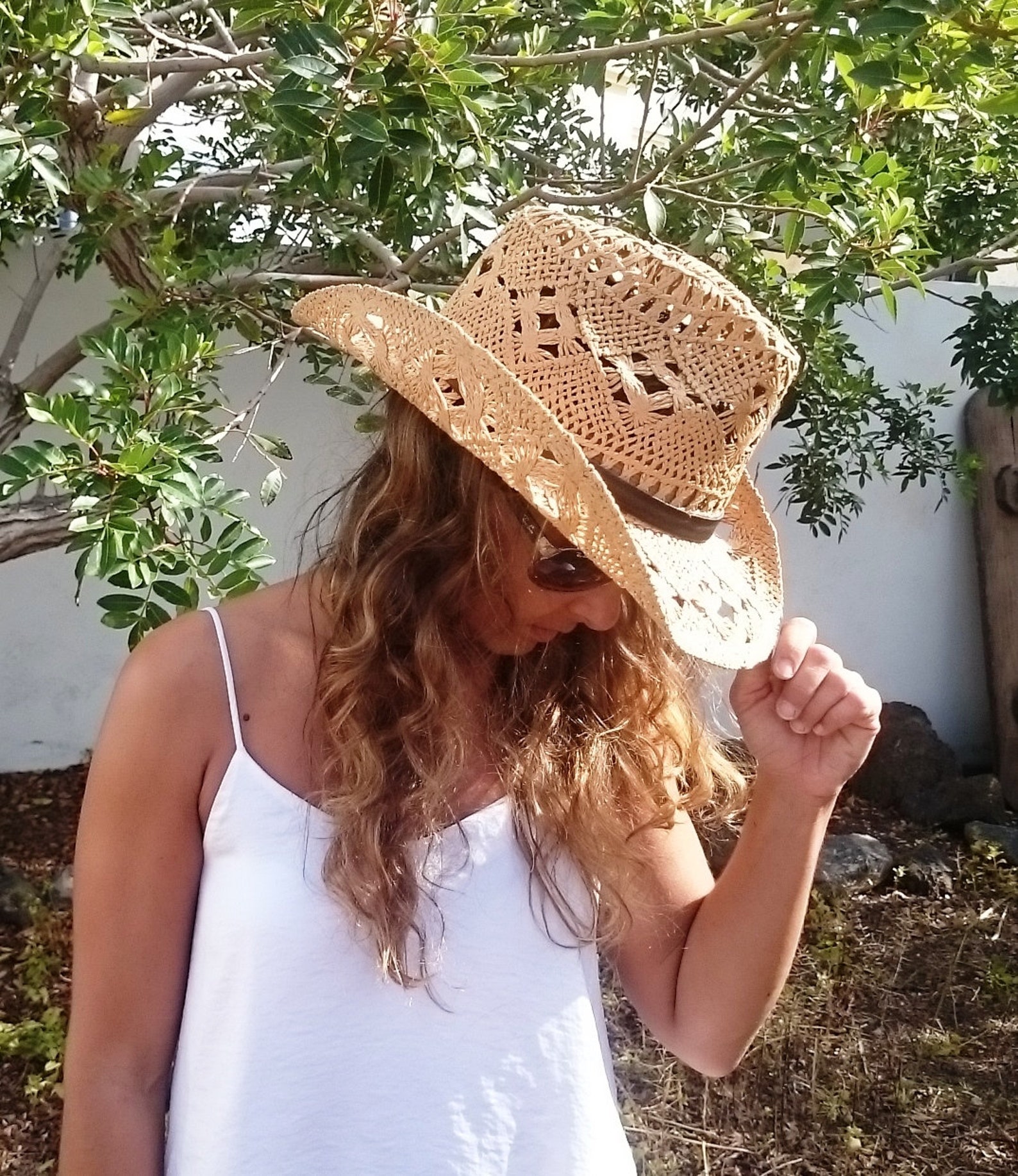 Boho Cowboy Hats for Women Bohemian Cowgirl Straw Hat - Etsy